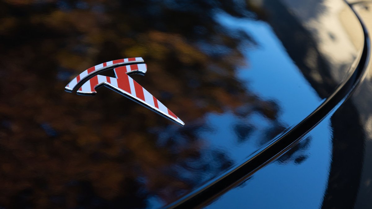 Holiday Tesla Emblem Decals | Tesla Emblems