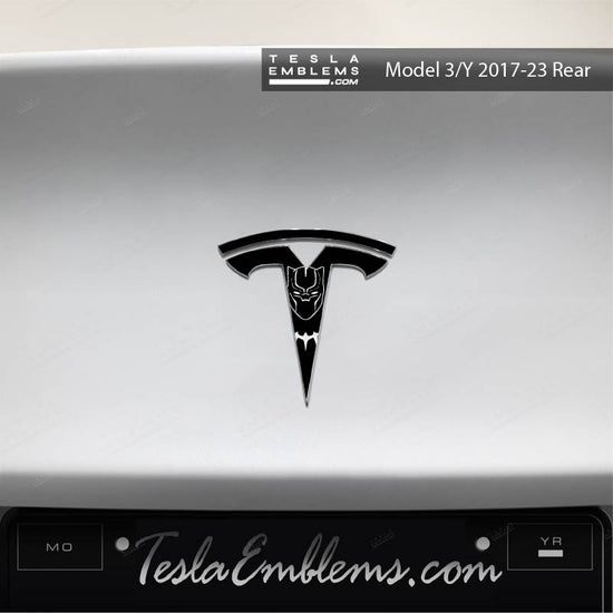 Black Panther Tesla Emblem Decals (Front + Back) | Model S – Tesla Emblems