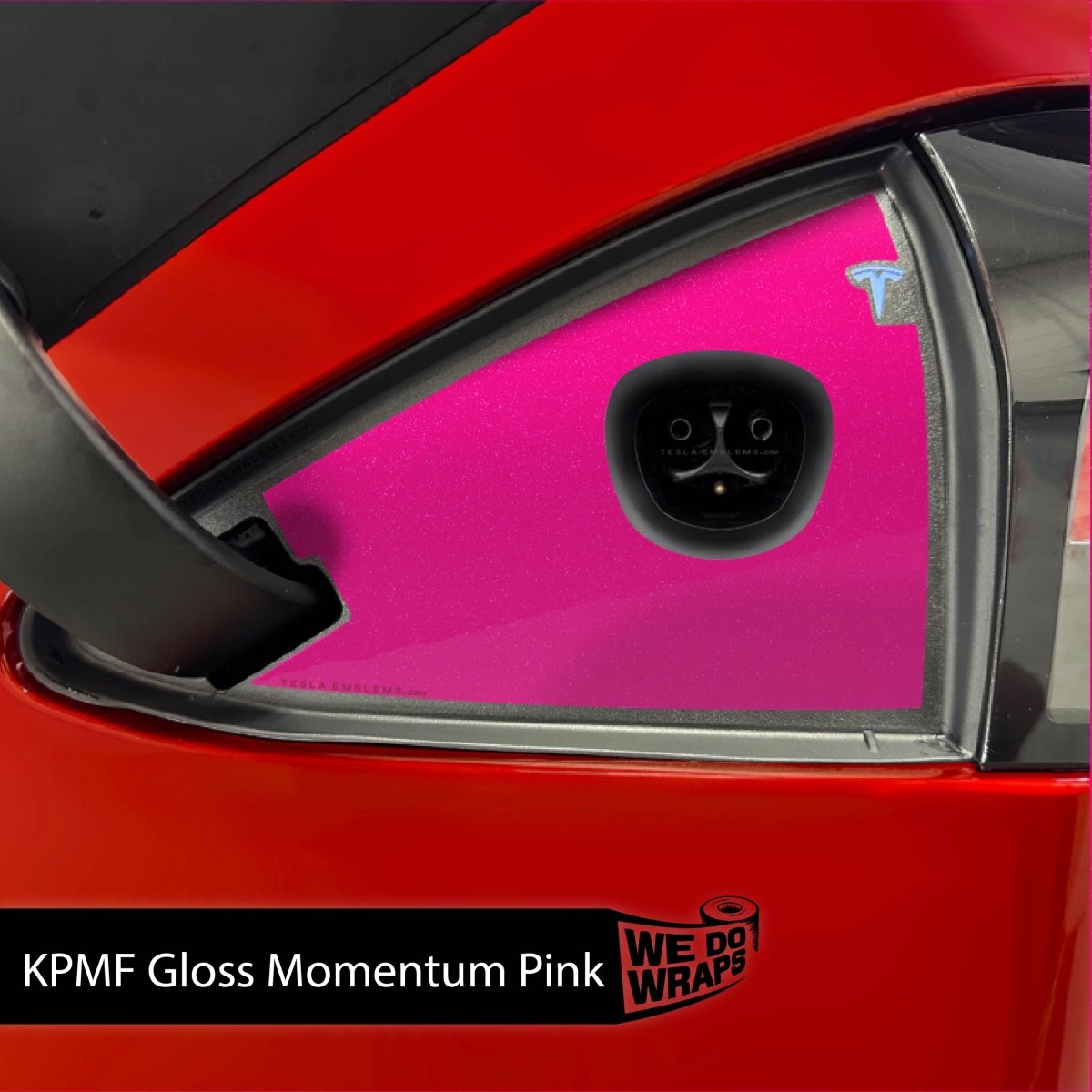 KPMF Gloss Momentum Pink Tesla Charge Port Wrap | Model S – Tesla Emblems