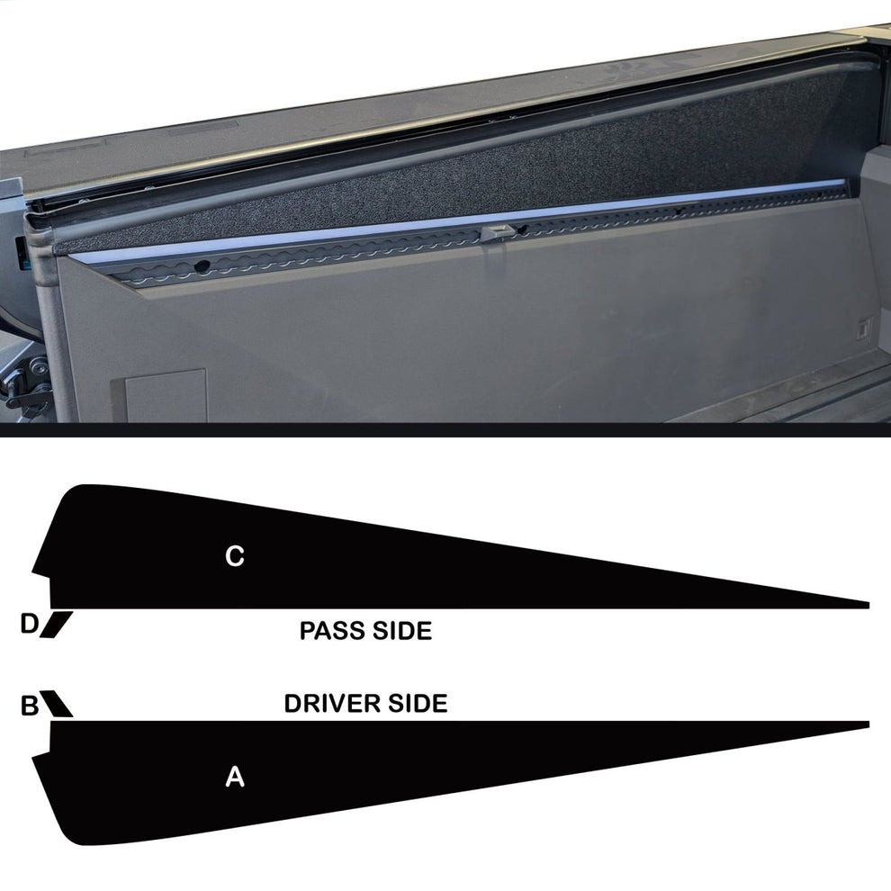 Cybertruck Cargo Bed Pickup Bed Inner Sidewall Protection DIY Vinyl Fa ...